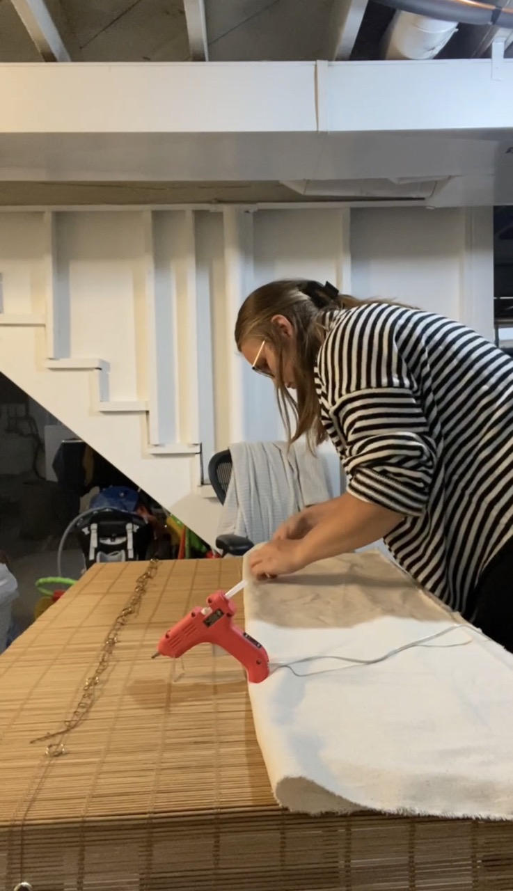 How to Add a Privacy Liner to Bamboo Roman Shades - kmdcreates